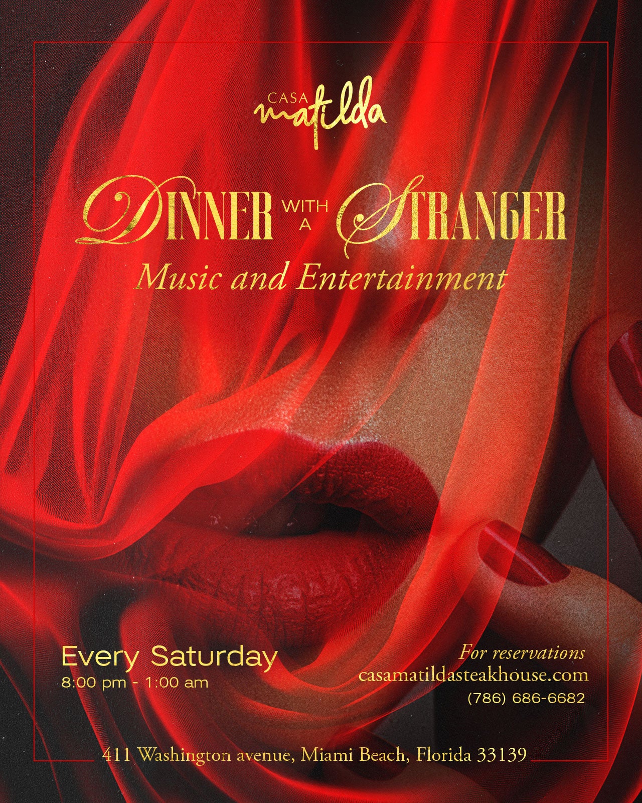 Dinner with a Stranger - Saturday nights | Casa Matilda Steakhouse and ...
